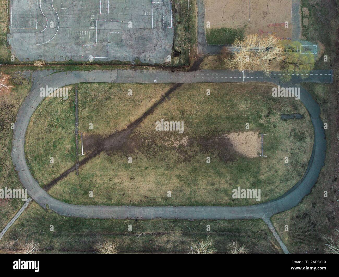 Old Football field Stock Photo - Alamy