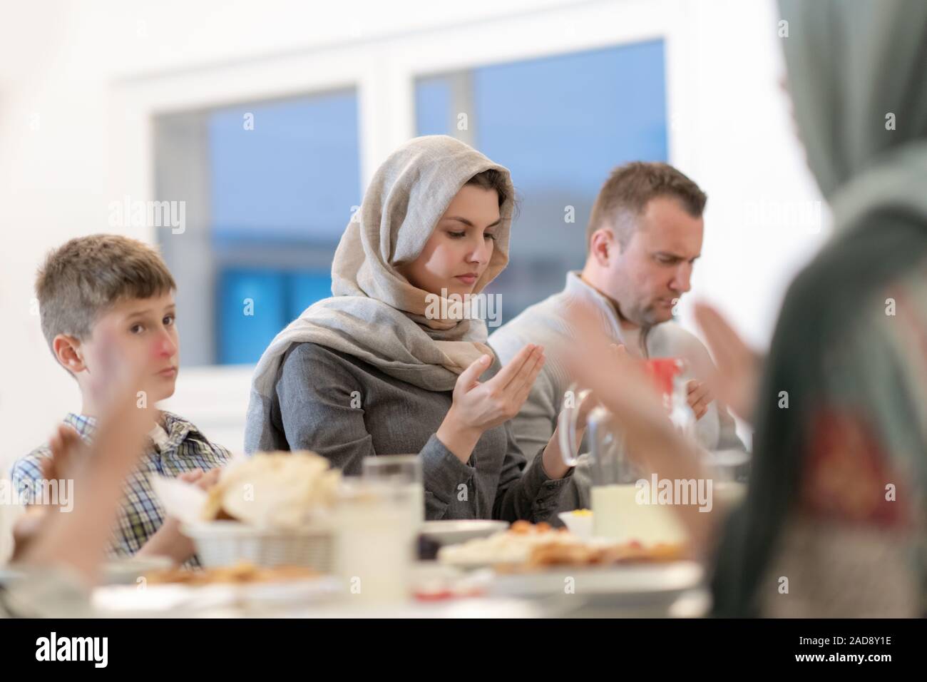 modern muslim family having a Ramadan feast Stock Photo - Alamy