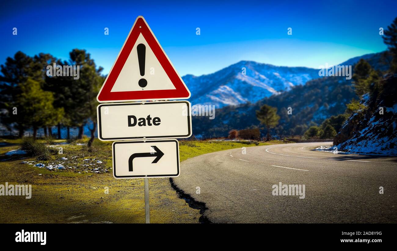 Street Sign to Date Stock Photo - Alamy