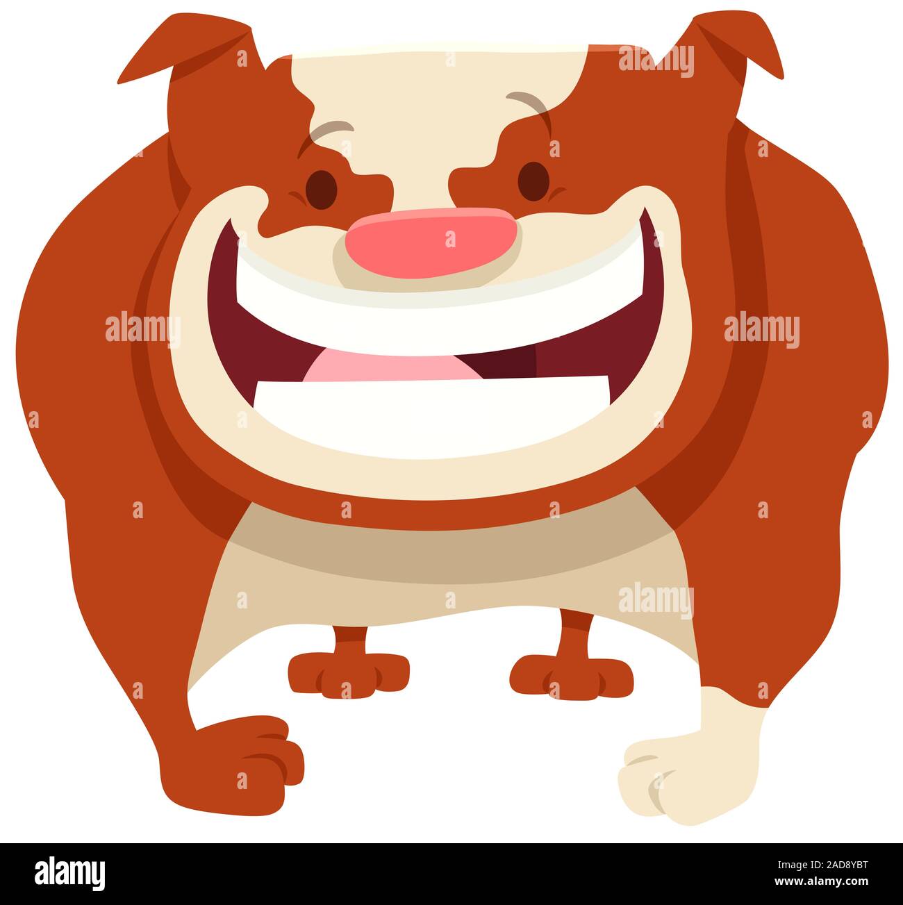 bulldog dog cartoon comic character Stock Photo - Alamy