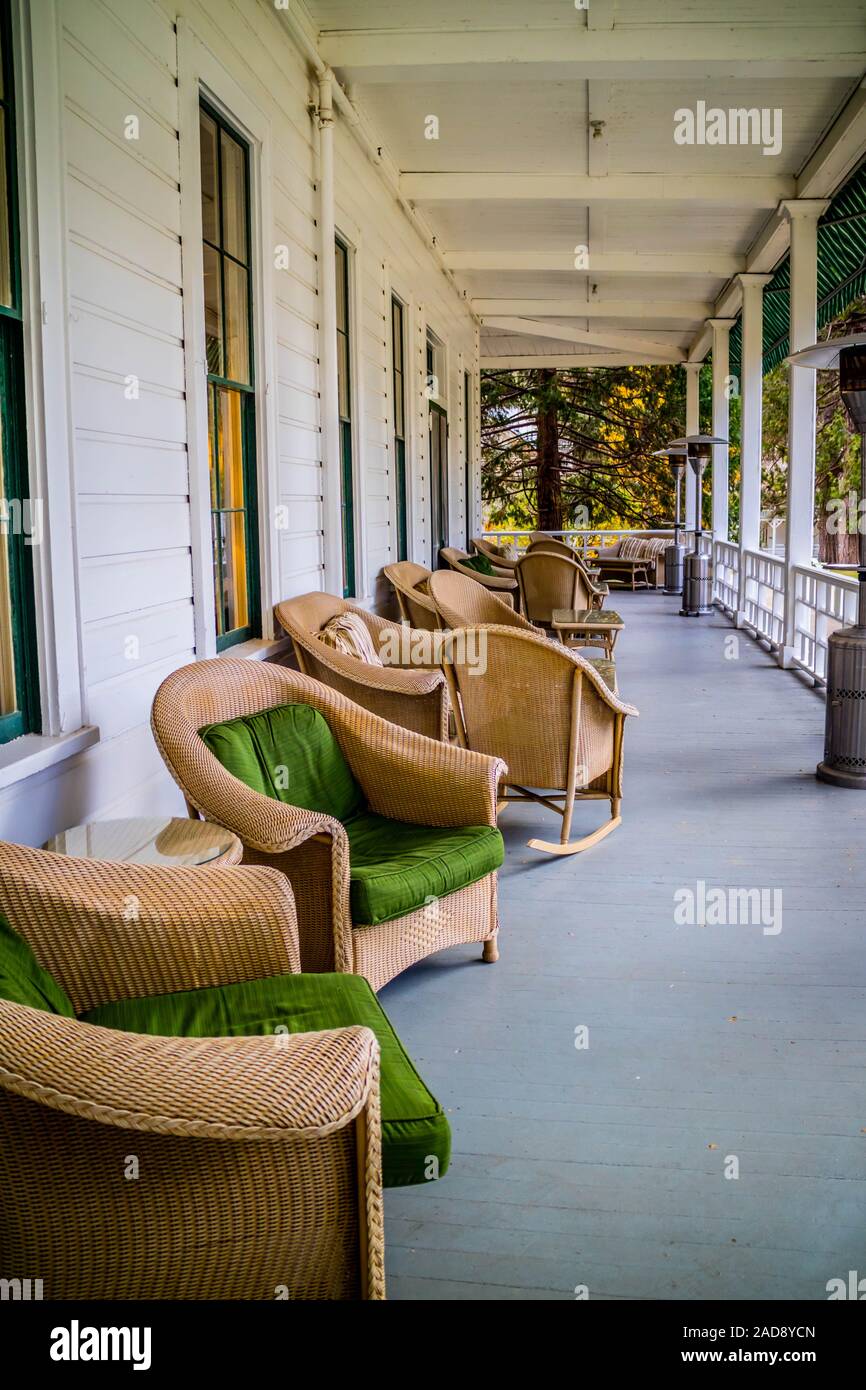The Big Trees Lodge in Yosemite National Park, California Stock Photo ...