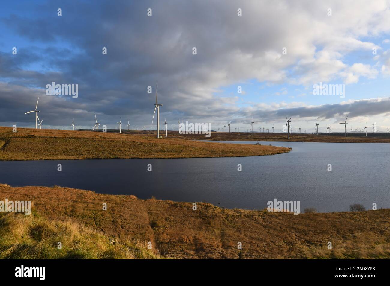 Scottish Power's Whitelee windfarm in East Renfrewshire, Scotland is ...