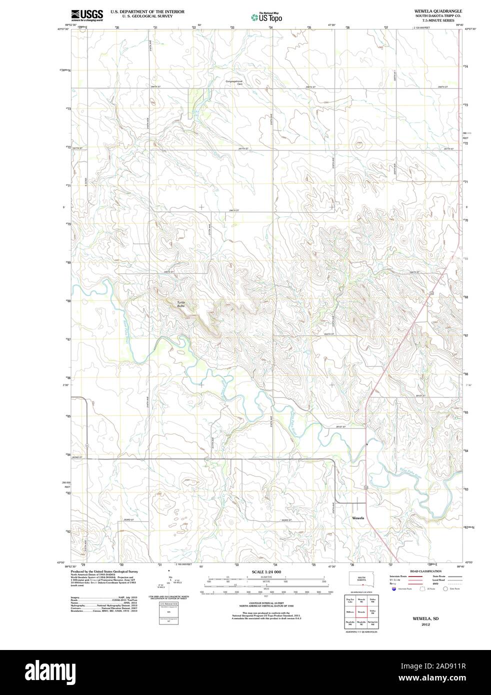 Map of wewela south dakota Cut Out Stock Images & Pictures - Alamy