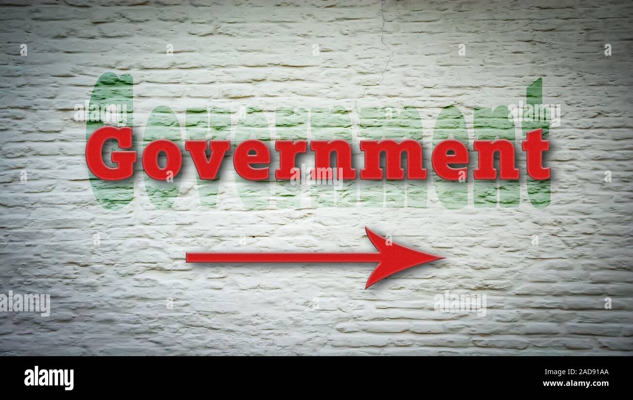 Street Sign to Government Stock Photo - Alamy