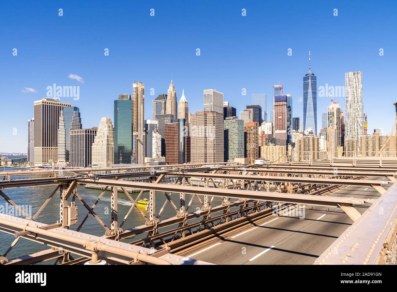 Aerial Lower Manhattan skyscrapers Stock Photo - Alamy