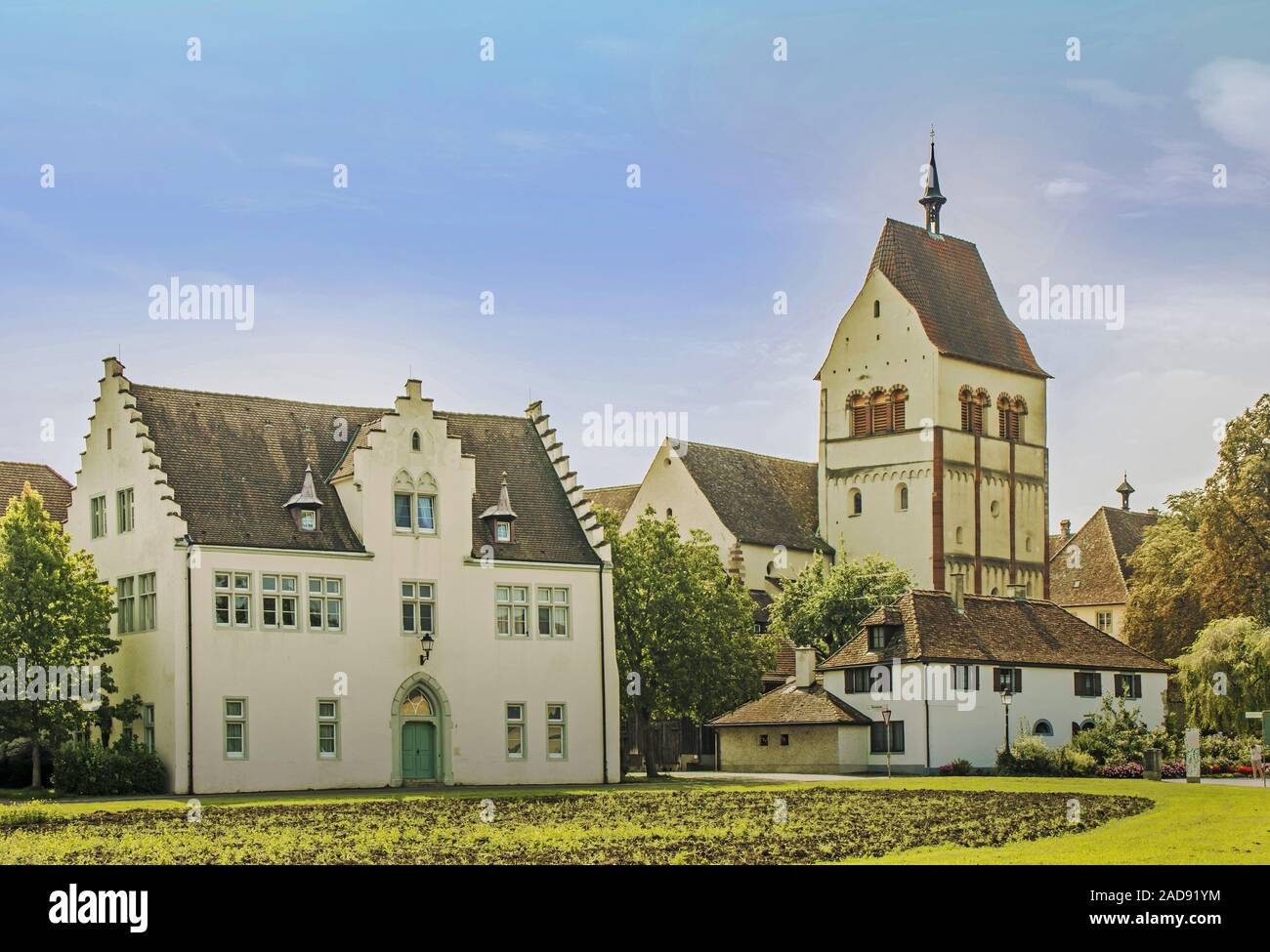 Minster St. Maria and Markus, Island Reichenau, Lake Constance Stock ...
