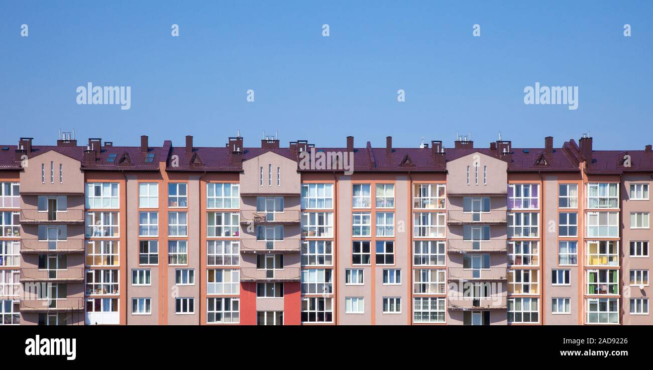 Front view of the Apartment building Stock Photo - Alamy