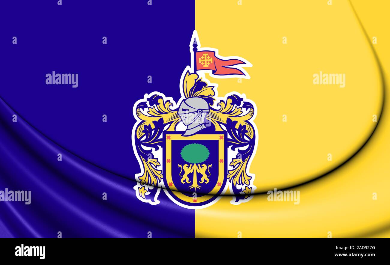 3D Flag of Jalisco, Mexico. 3D Illustration Stock Photo - Alamy