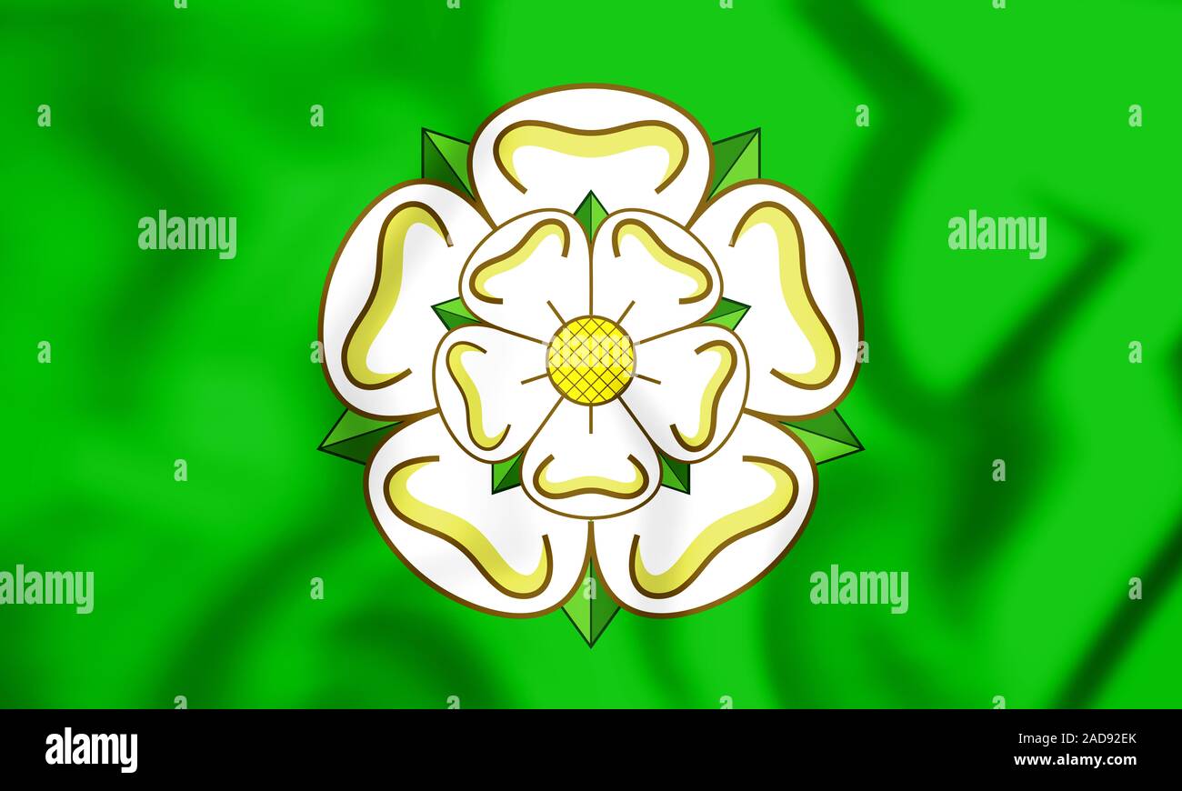 3D Flag of North Yorkshire County, England. 3D Illustration Stock Photo ...