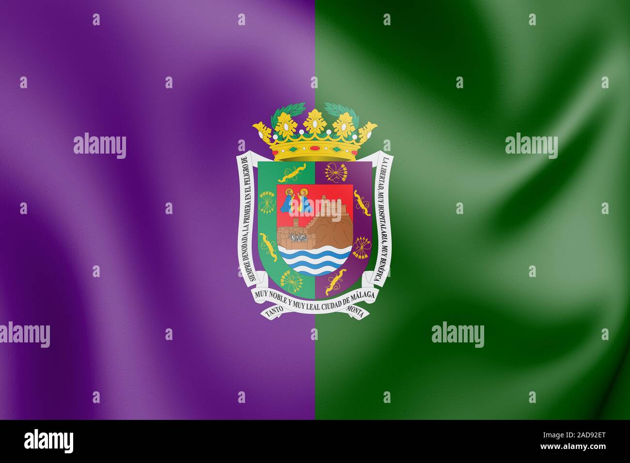 Malaga city flag hi-res stock photography and images - Alamy