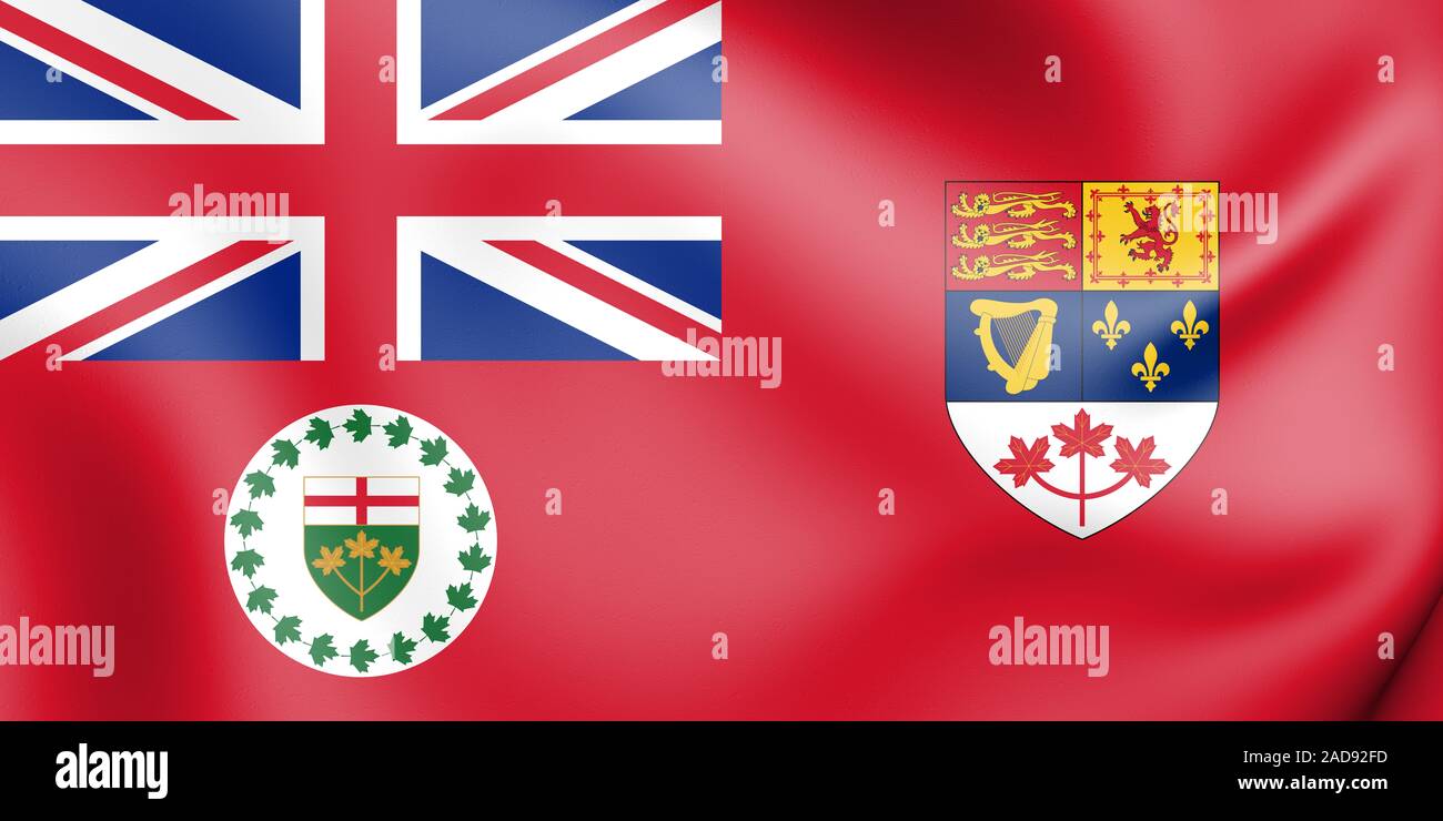 3D Flag of Lieutenant Governor of Ontario (1959-1965), Canada. 3D ...