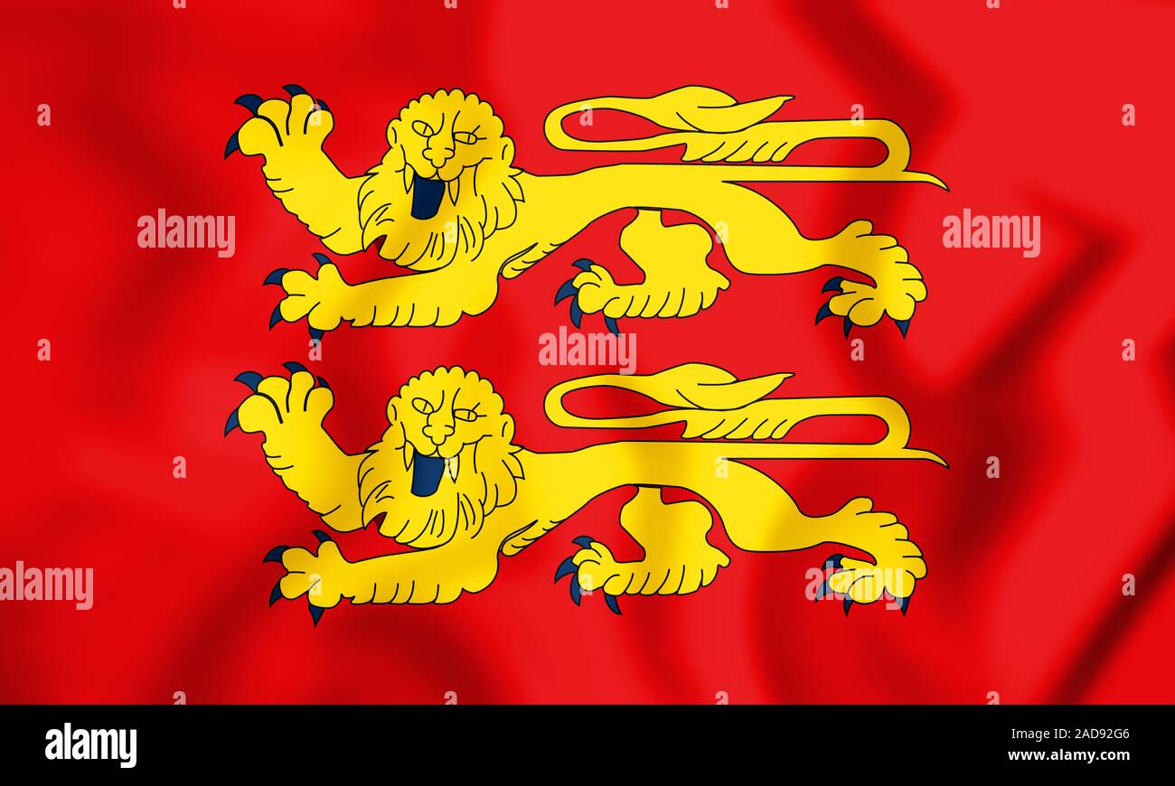 3D Flag of Normandy, France. 3D Illustration Stock Photo - Alamy