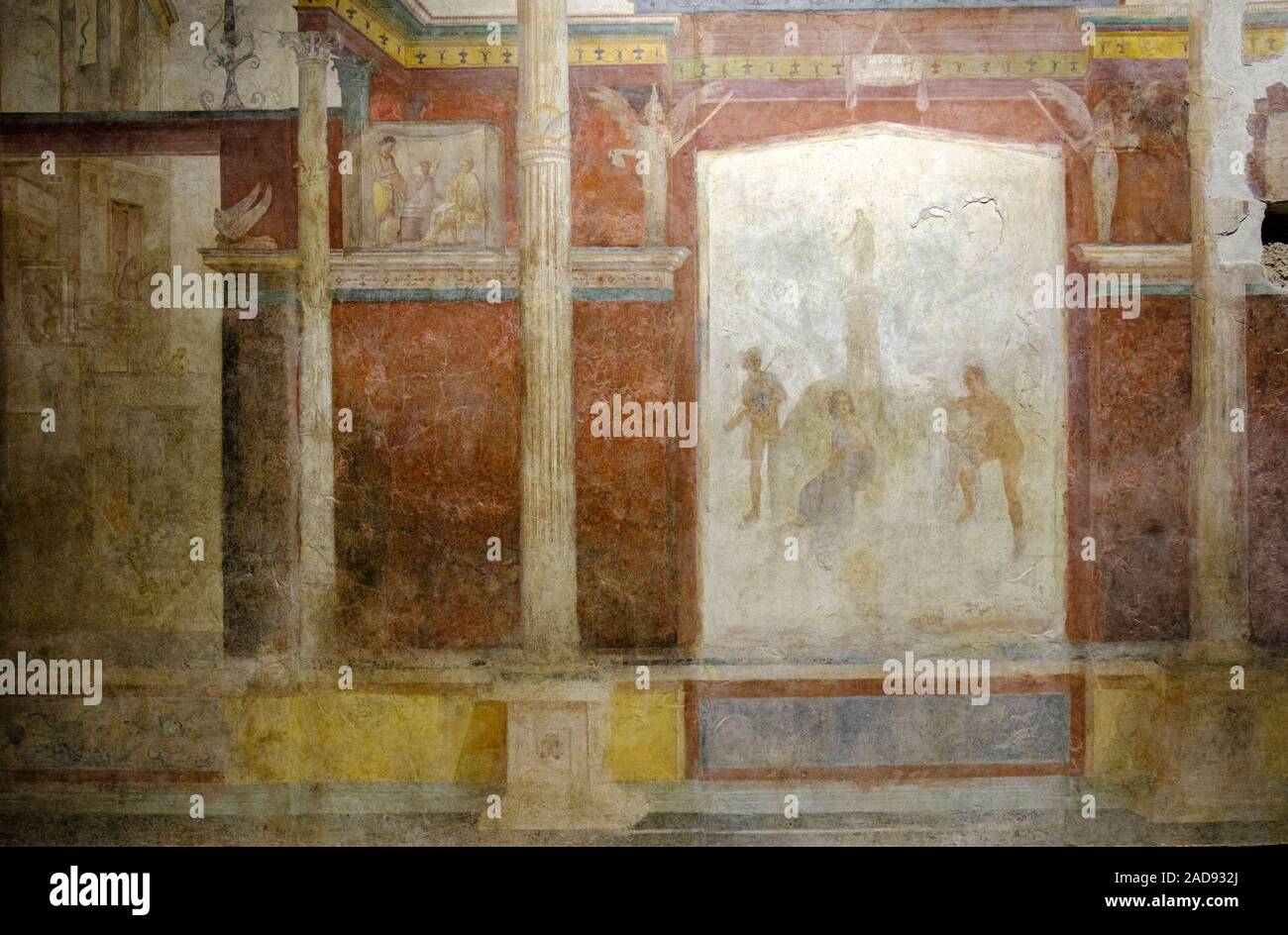 Tablinum, Casa di Livia, House of Livia Roman frescoes, Roman wall ...