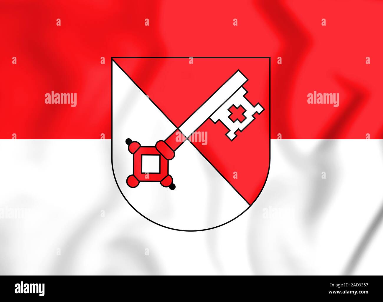 3D Flag of Ohringen (Baden-Wurttemberg), Germany. 3D Illustration Stock ...