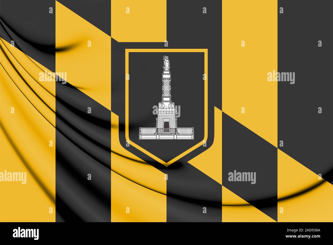 3D Flag of Baltimore (Maryland), USA. 3D Illustration Stock Photo - Alamy