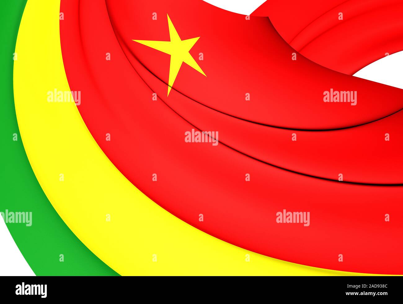 3D Flag of Reunion (Proposed). 3D Illustration Stock Photo - Alamy