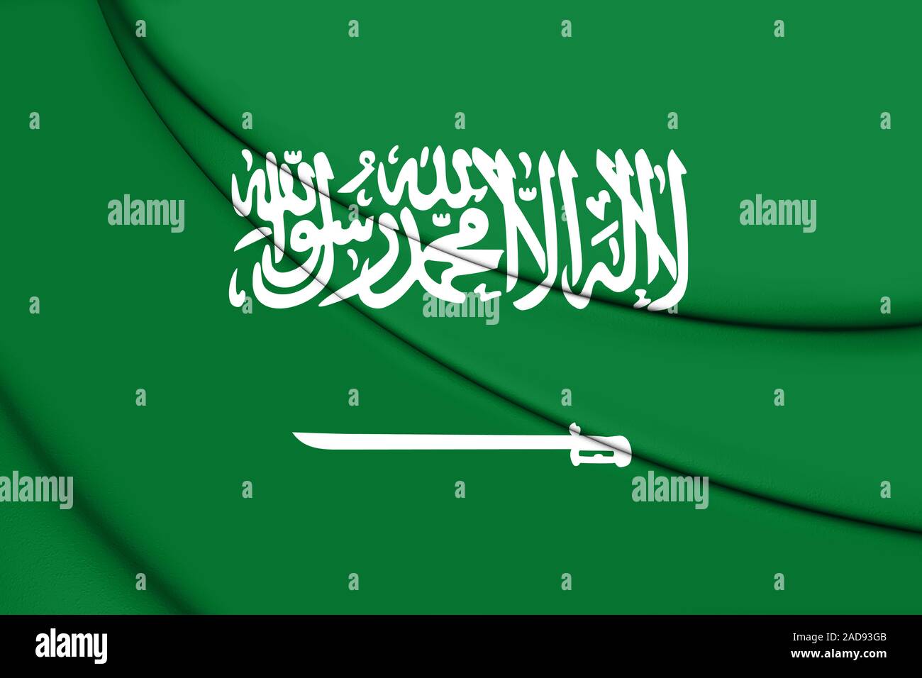 3D Flag of Saudi Arabia. 3D Illustration Stock Photo - Alamy