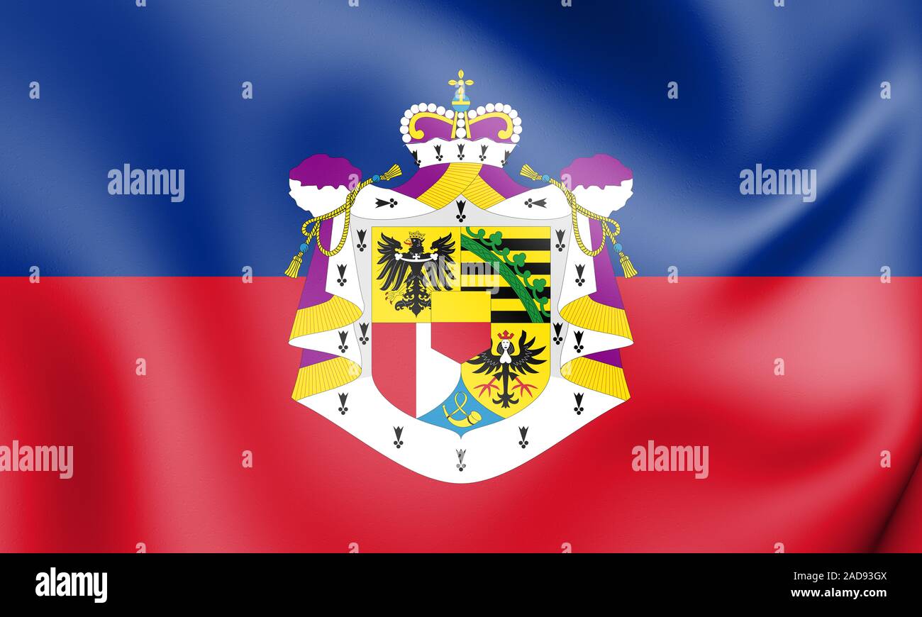 3D Flag of the Liechtenstein. 3D Illustration Stock Photo - Alamy
