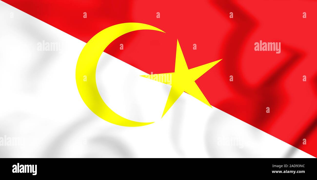 3D Flag of Segamat (Johor), Malaysia. 3D Illustration Stock Photo - Alamy