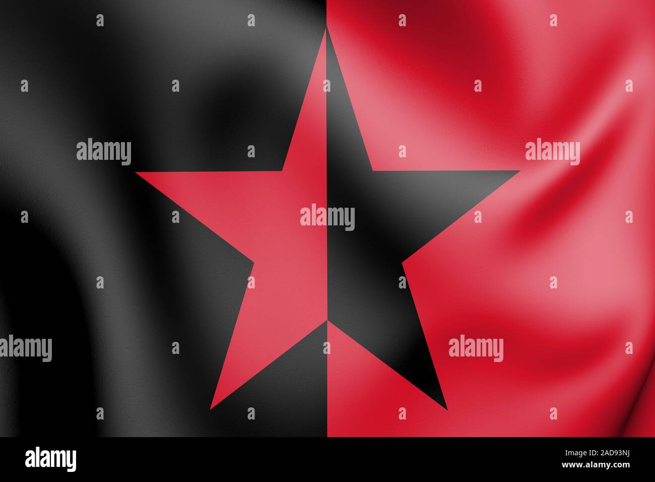 3D Flag of the EZLN. 3D Illustration Stock Photo - Alamy
