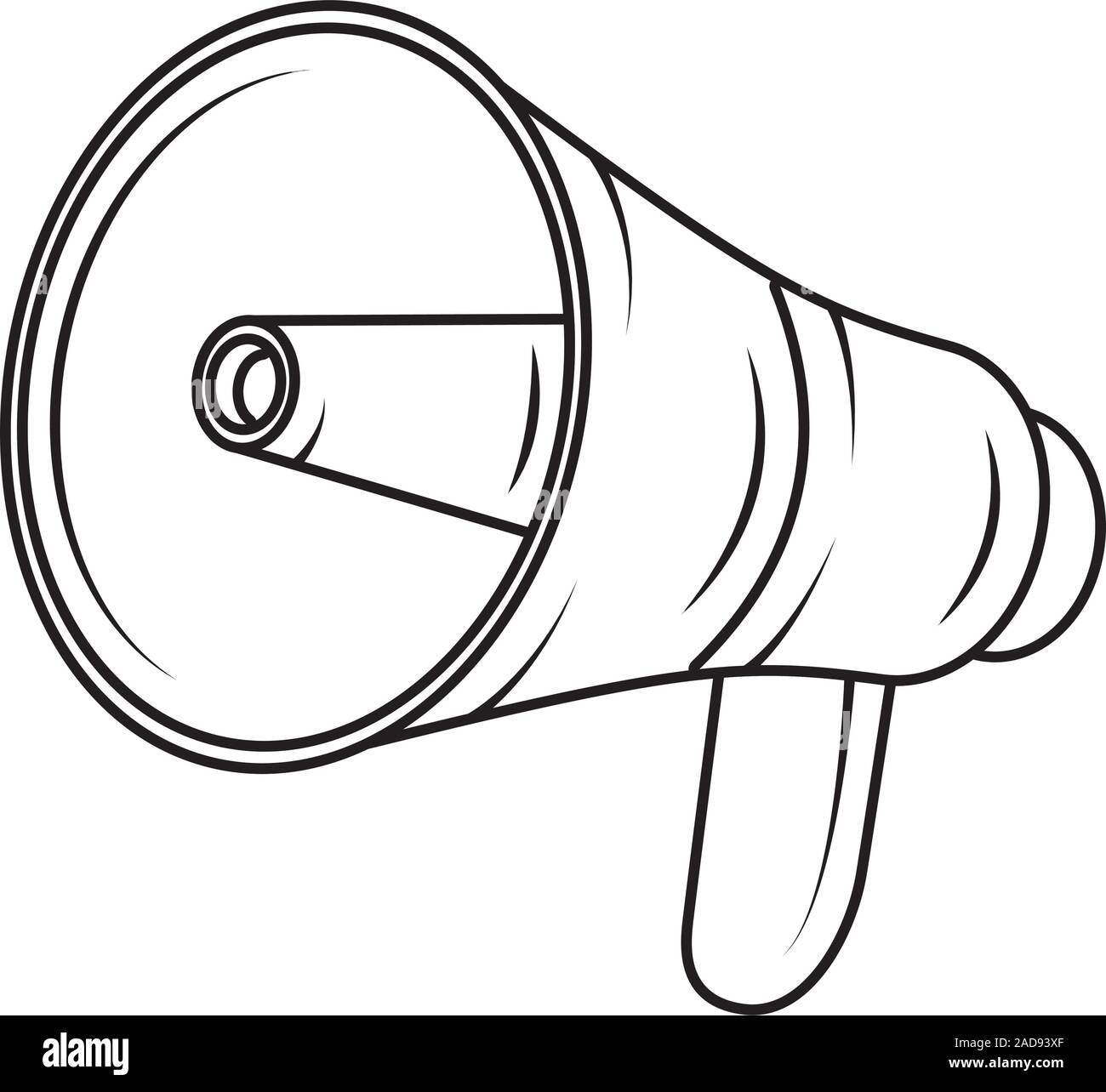 Megaphone pop art Black and White Stock Photos & Images - Alamy