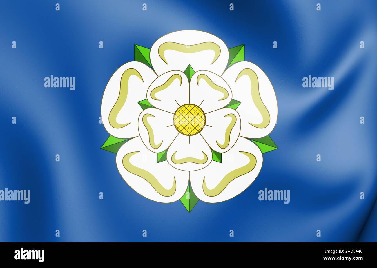 3D Flag of Yorkshire, England. 3D Illustration Stock Photo - Alamy
