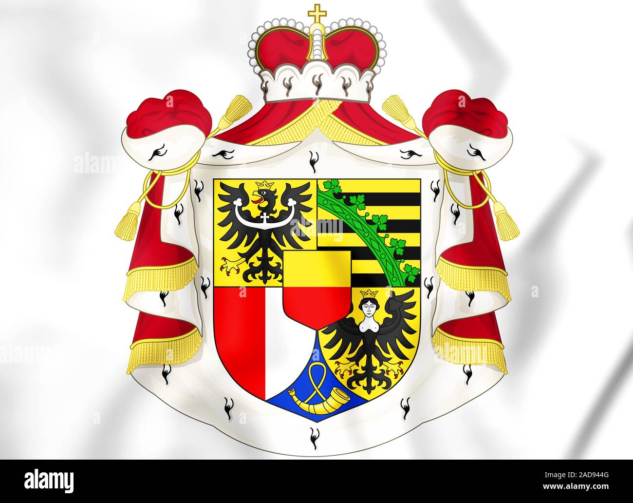 3D Liechtenstein Coat of Arms. 3D Illustration Stock Photo - Alamy