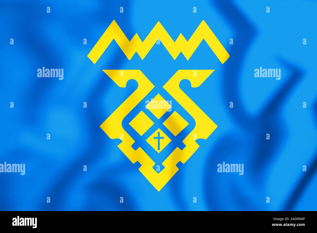 3D Flag of Tolyatti (Samara Oblast), Russia. 3D Illustration Stock ...