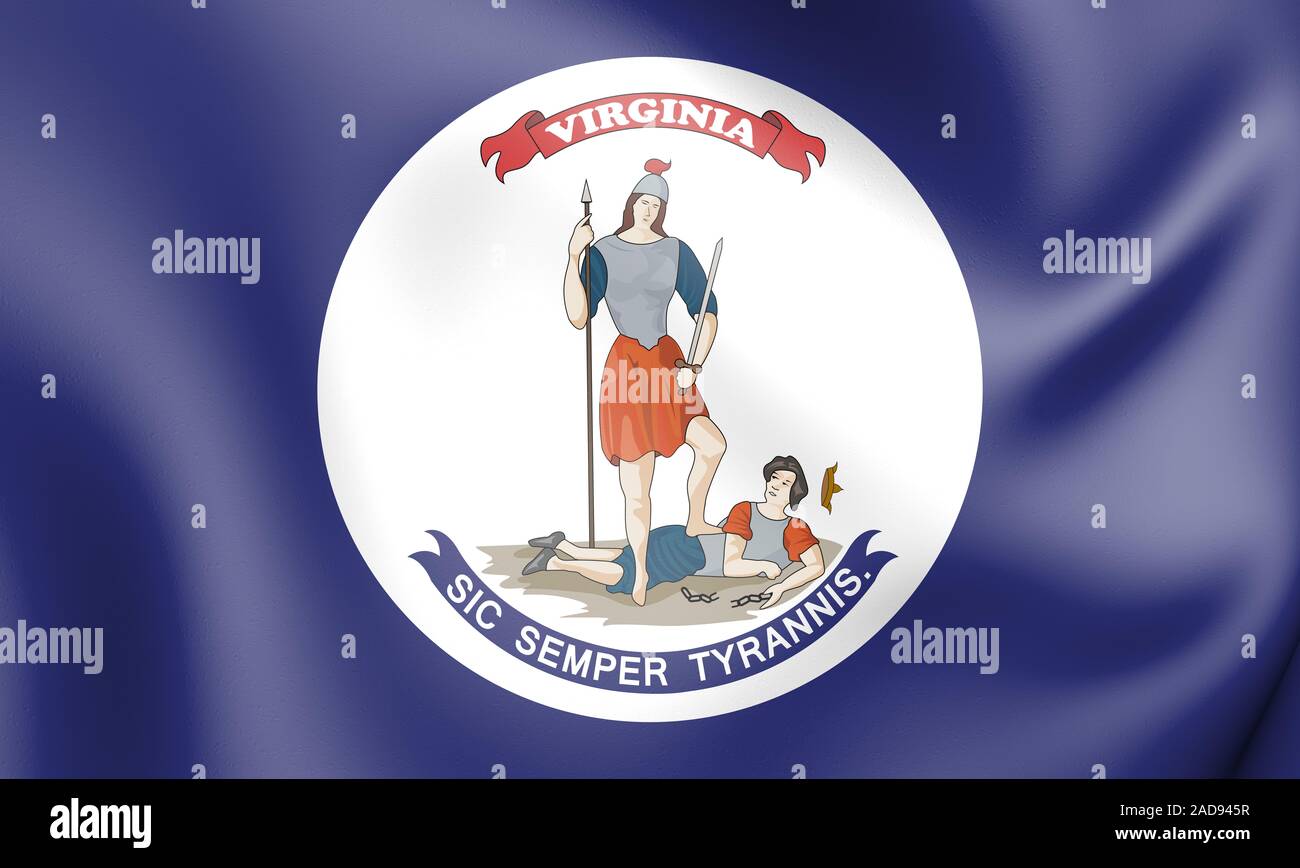 3D Flag of Virginia (1861), USA. 3D Illustration Stock Photo - Alamy