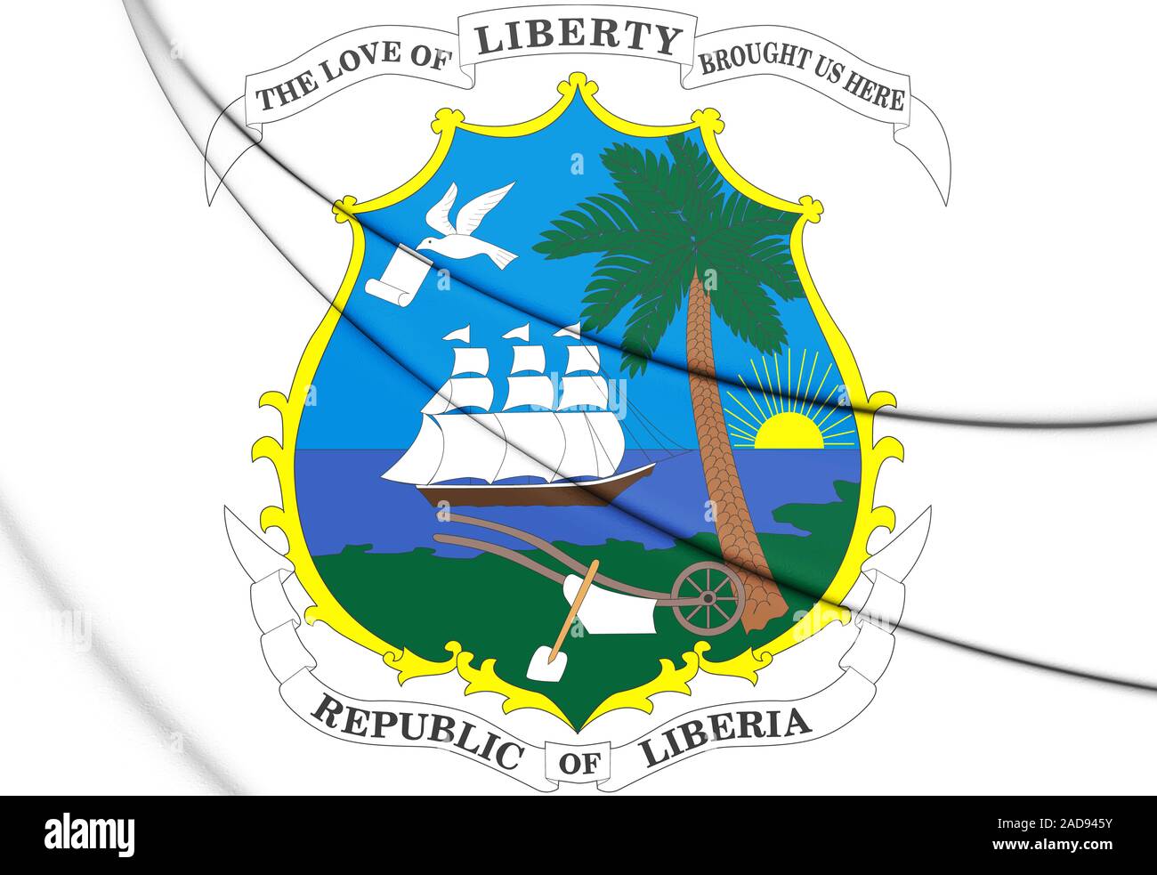 3D Liberia Coat of Arms. 3D Illustration Stock Photo - Alamy