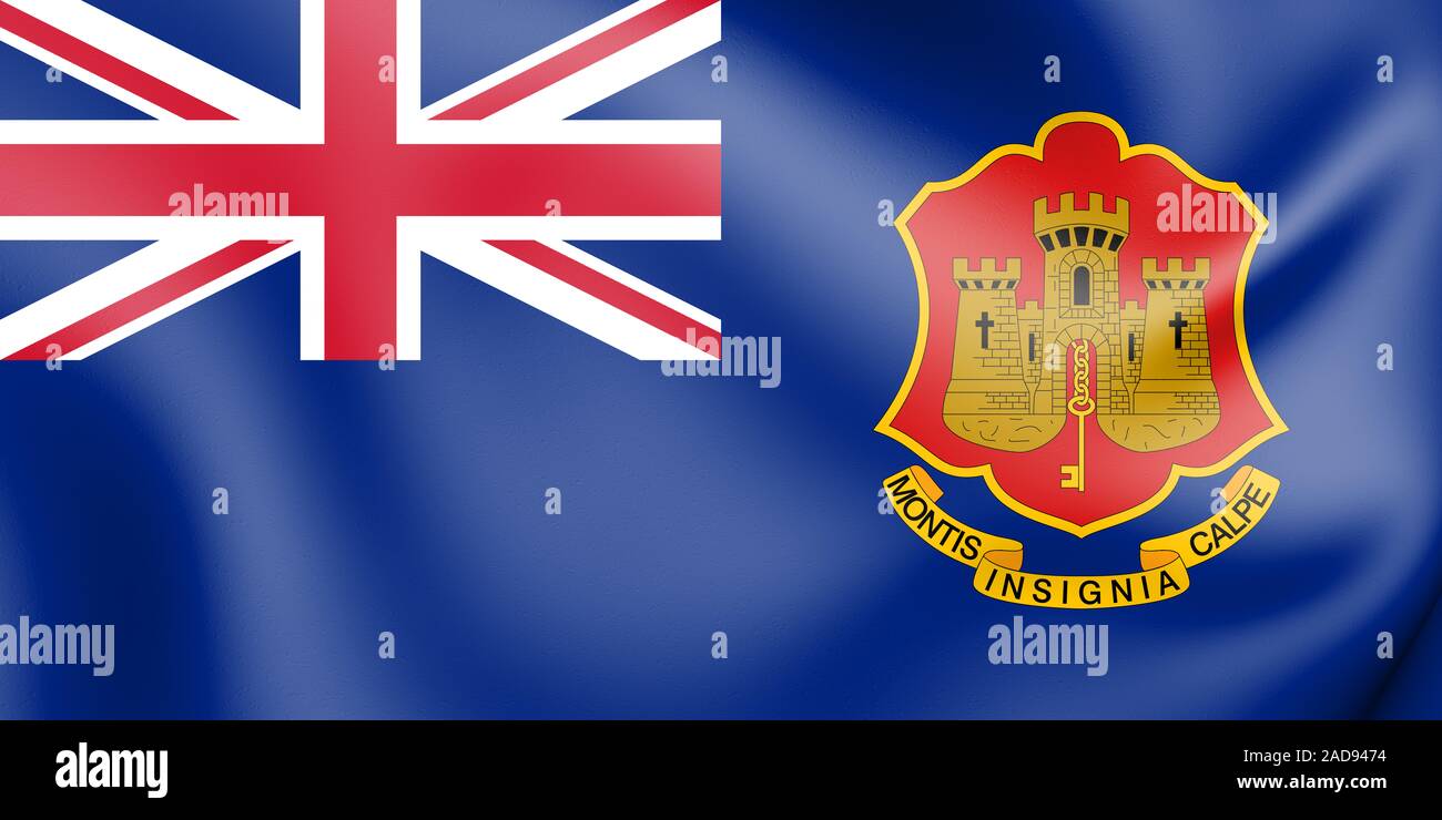 3D Government Ensign of Gibraltar. 3D Illustration Stock Photo - Alamy