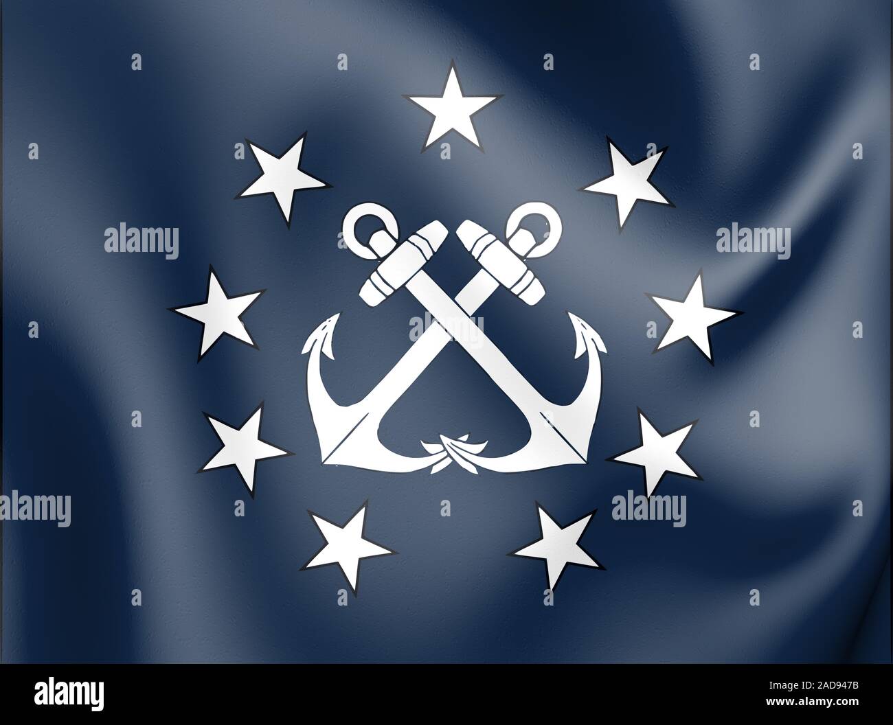 3D Naval Jack of Panama. 3D Illustration Stock Photo - Alamy
