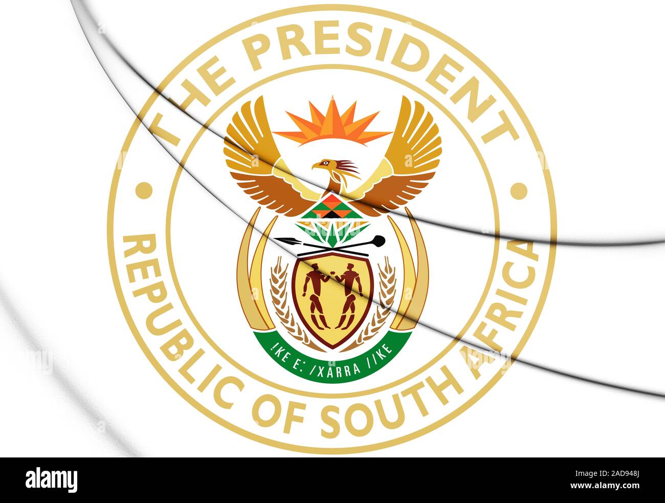 3D Seal of President of South Africa. 3D Illustration Stock Photo - Alamy