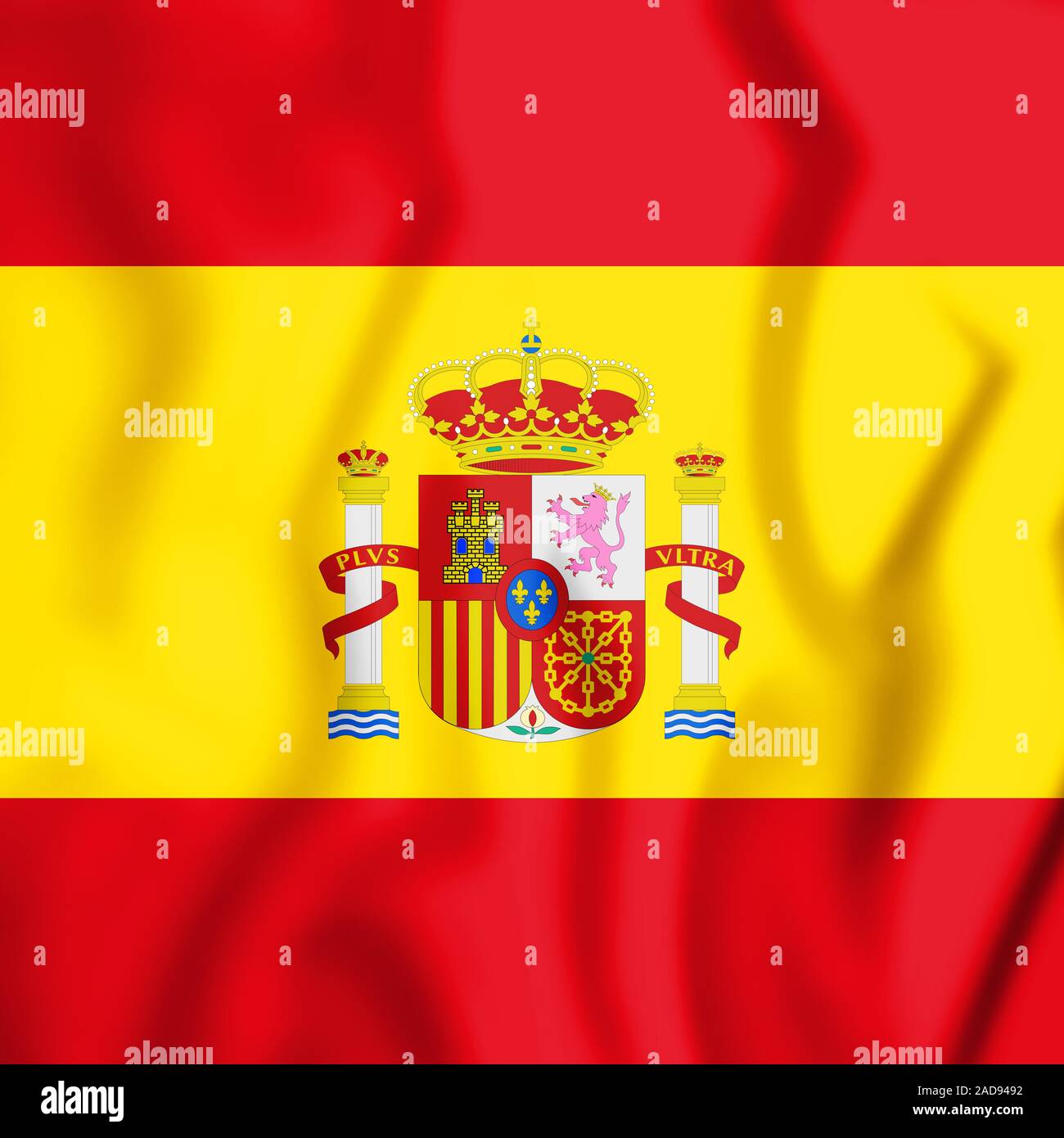 3D Spanish Presidential Flag. 3D Illustration. Close Up Stock Photo - Alamy