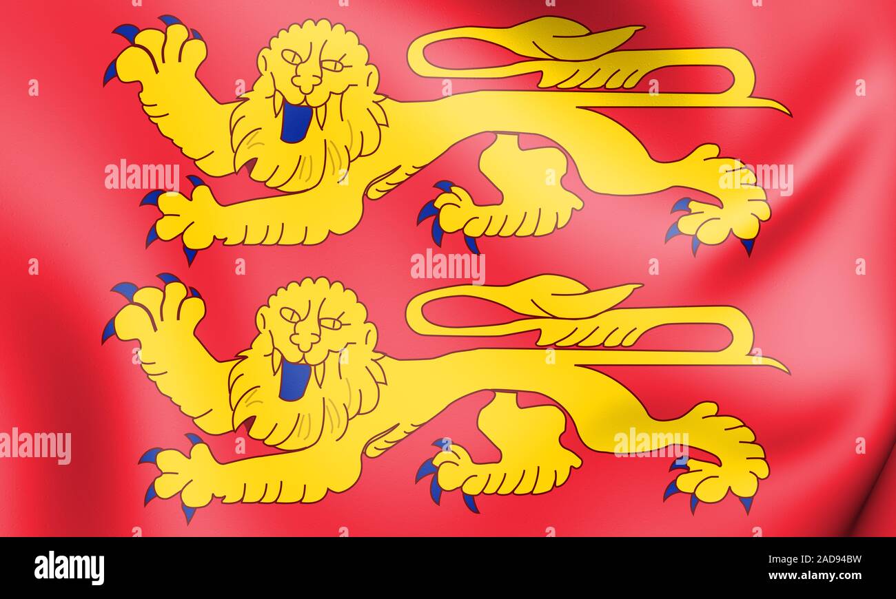 3D Flag of Normandy, France. 3D Illustration Stock Photo - Alamy