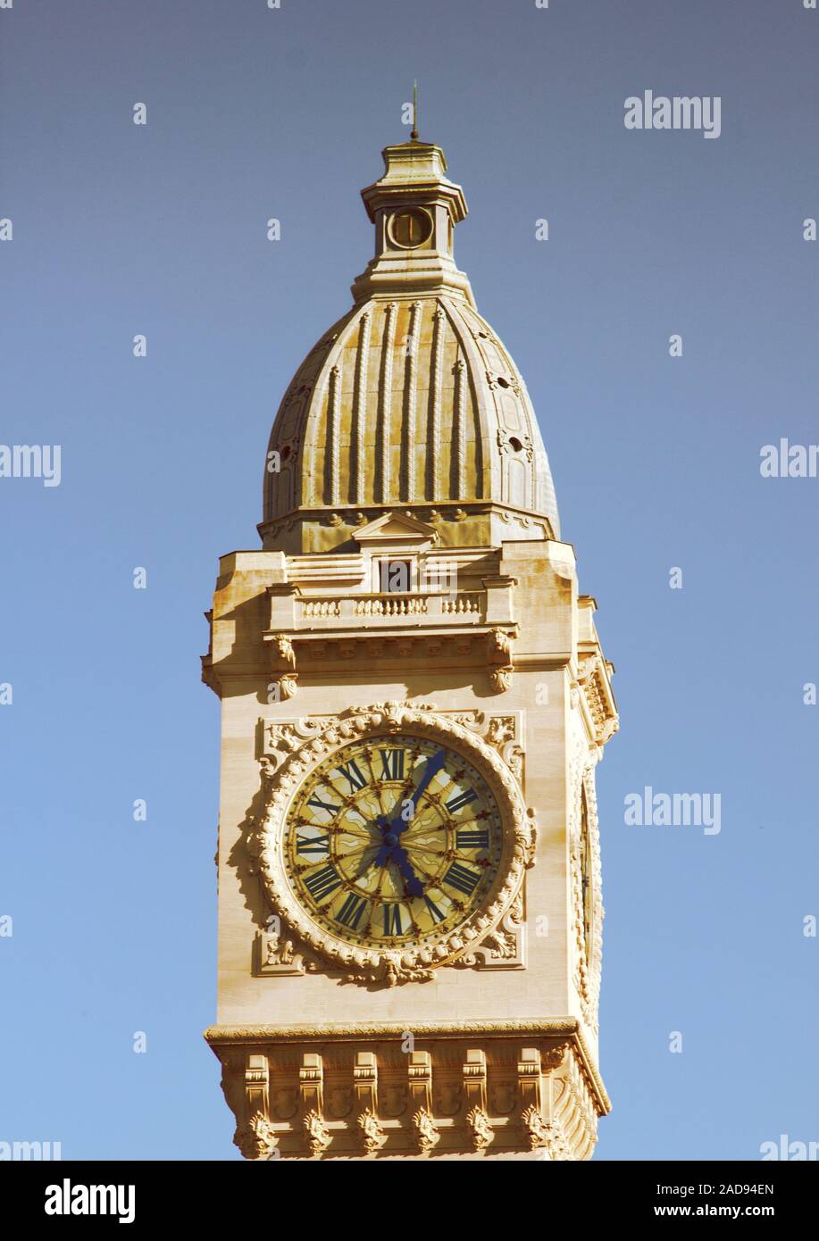Town hall tower with clock Stock Photo - Alamy