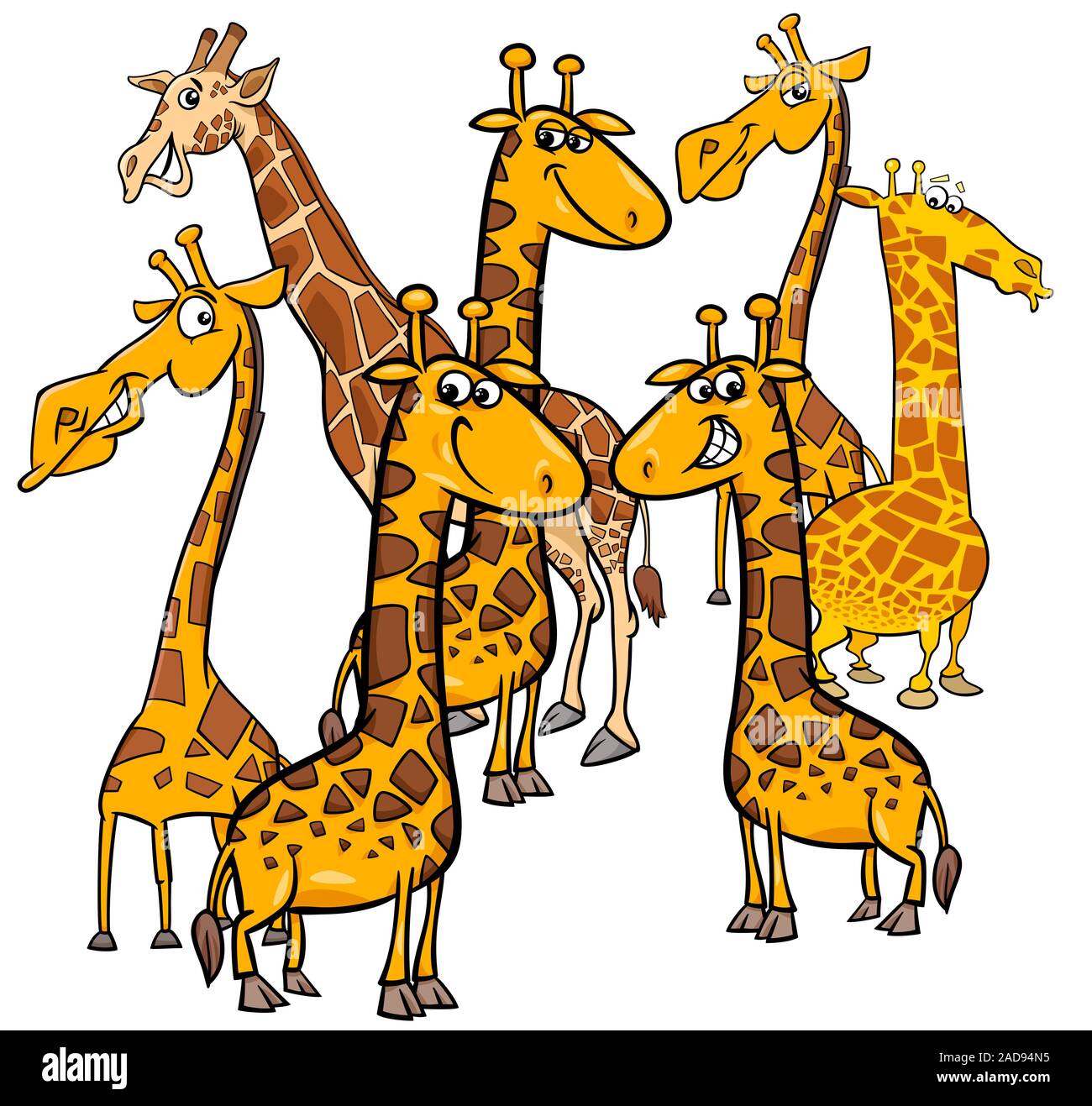 Happy children characters group of Cut Out Stock Images & Pictures - Alamy