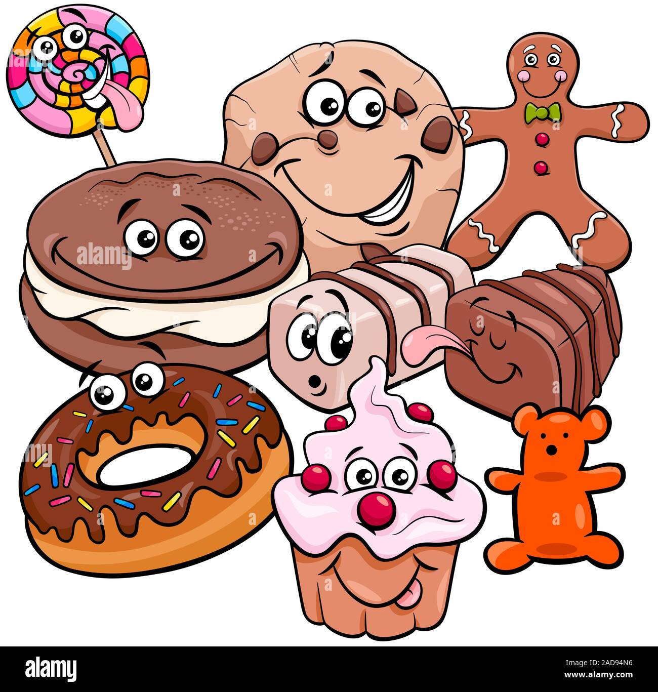 Kids sweets set cartoon Cut Out Stock Images & Pictures - Alamy