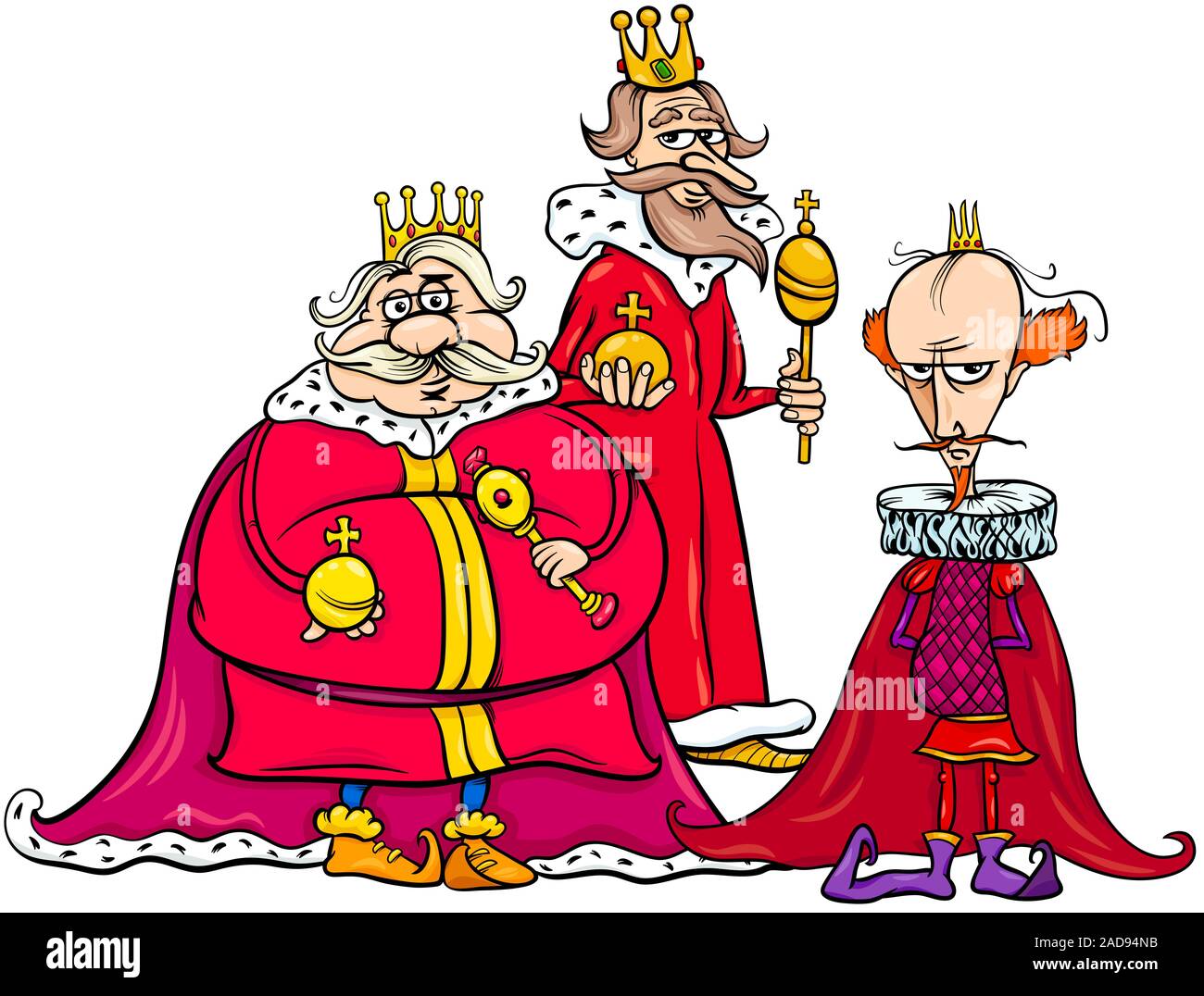 kings cartoon fantasy character group Stock Photo - Alamy