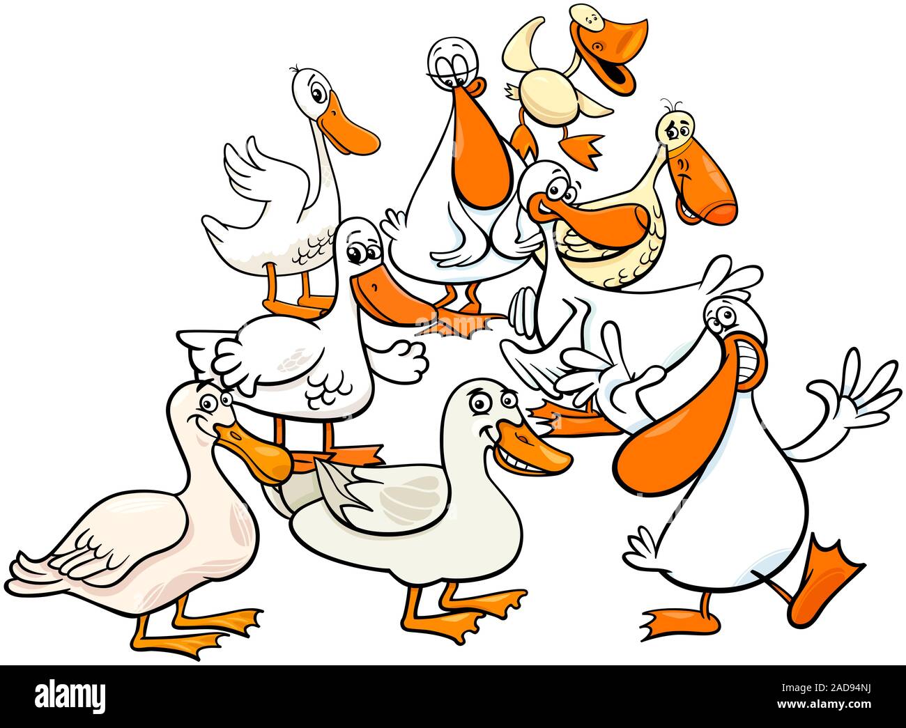 Cartoon ducks Cut Out Stock Images & Pictures - Alamy