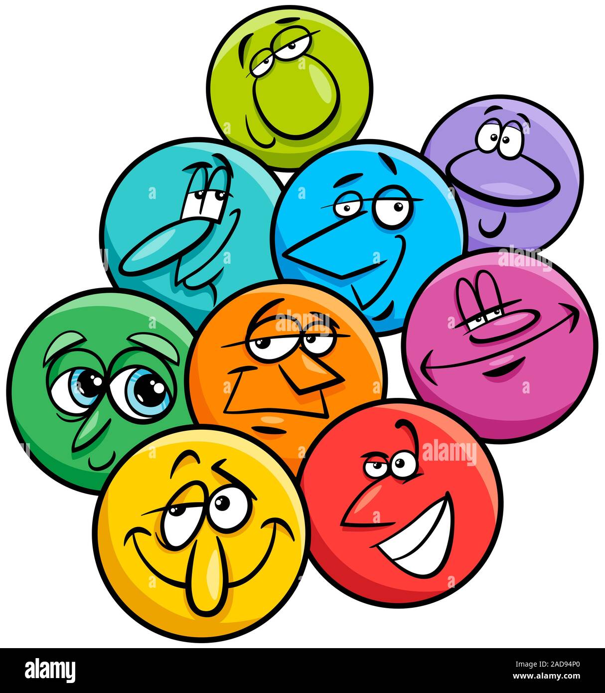 emotions characters cartoon illustration group Stock Photo - Alamy