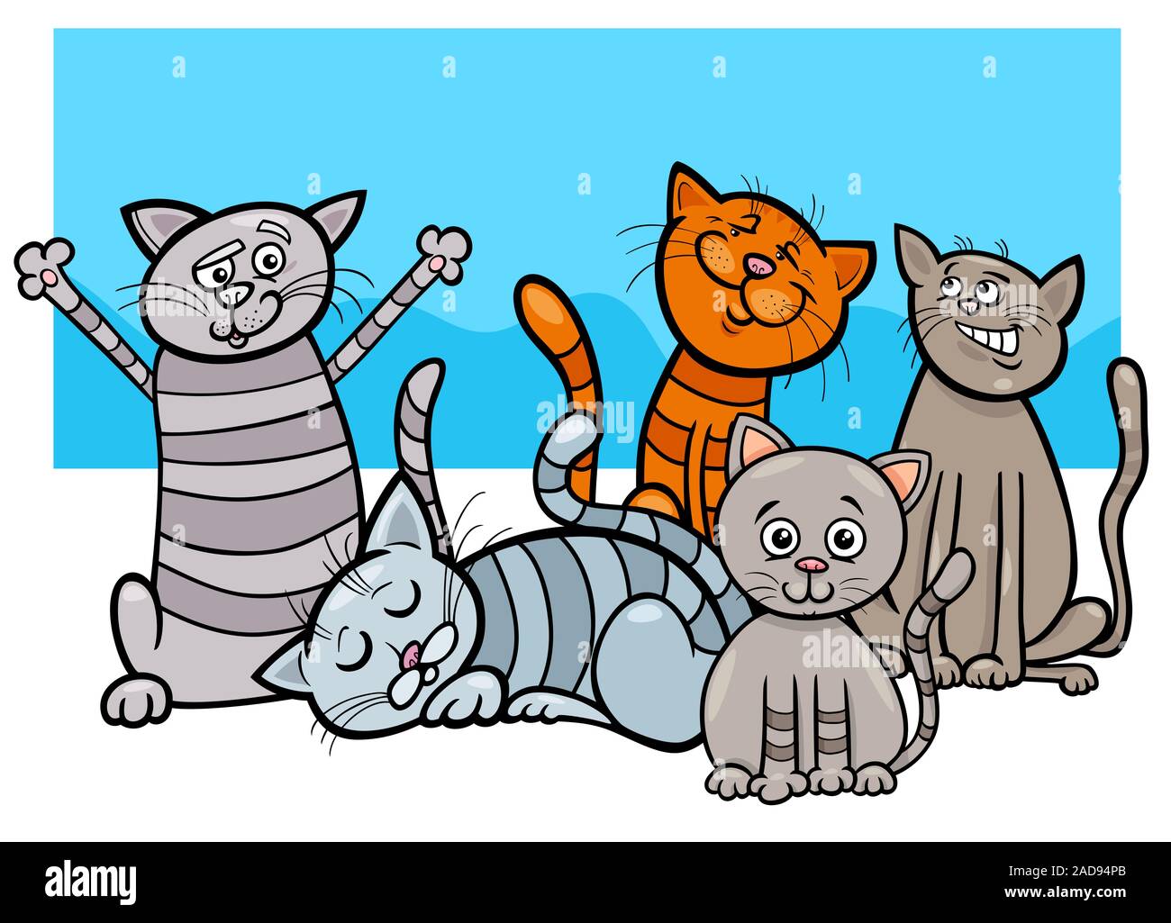 Cats characters cartoon set Cut Out Stock Images & Pictures - Alamy