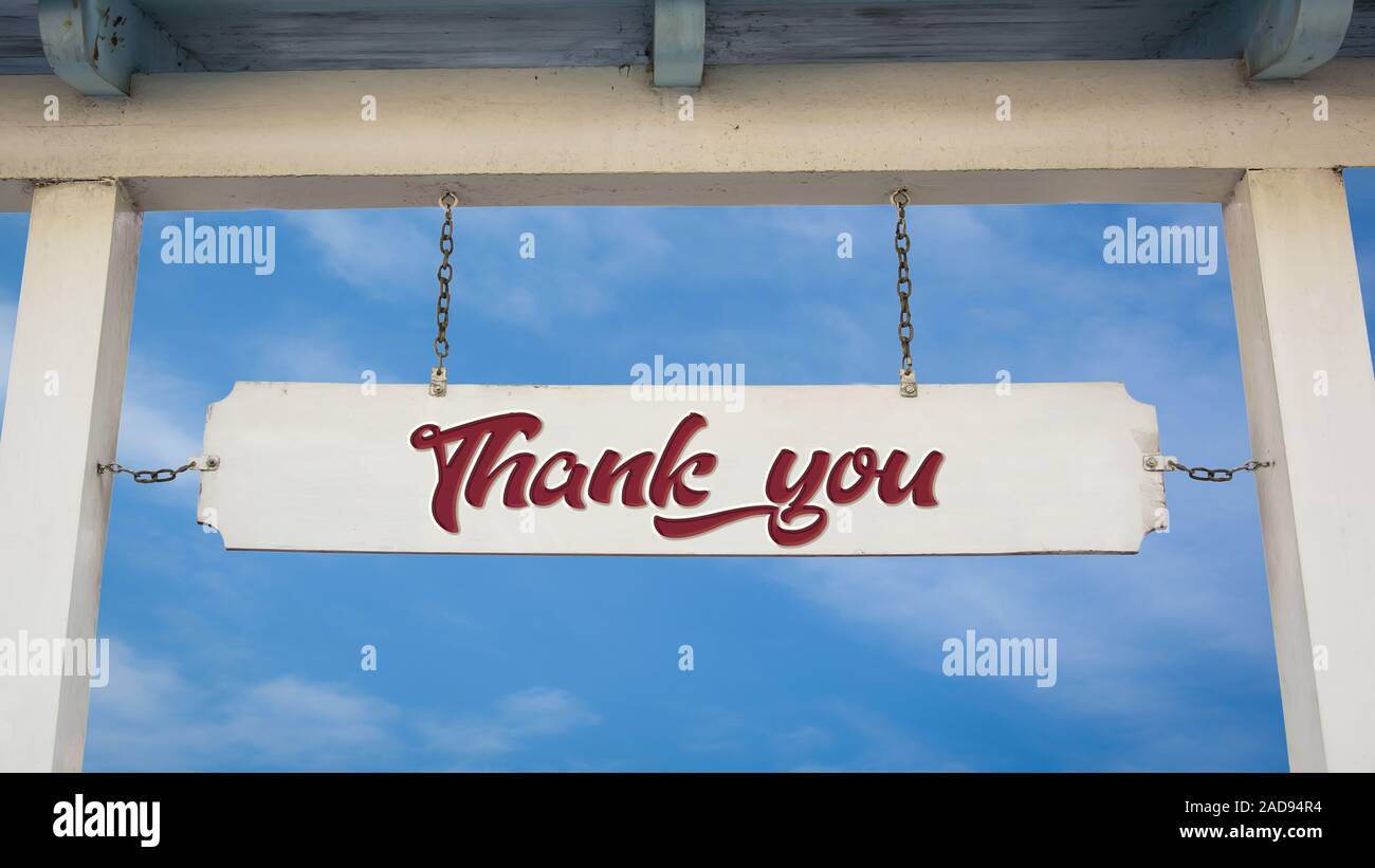 Street Sign Thank You Stock Photo - Alamy