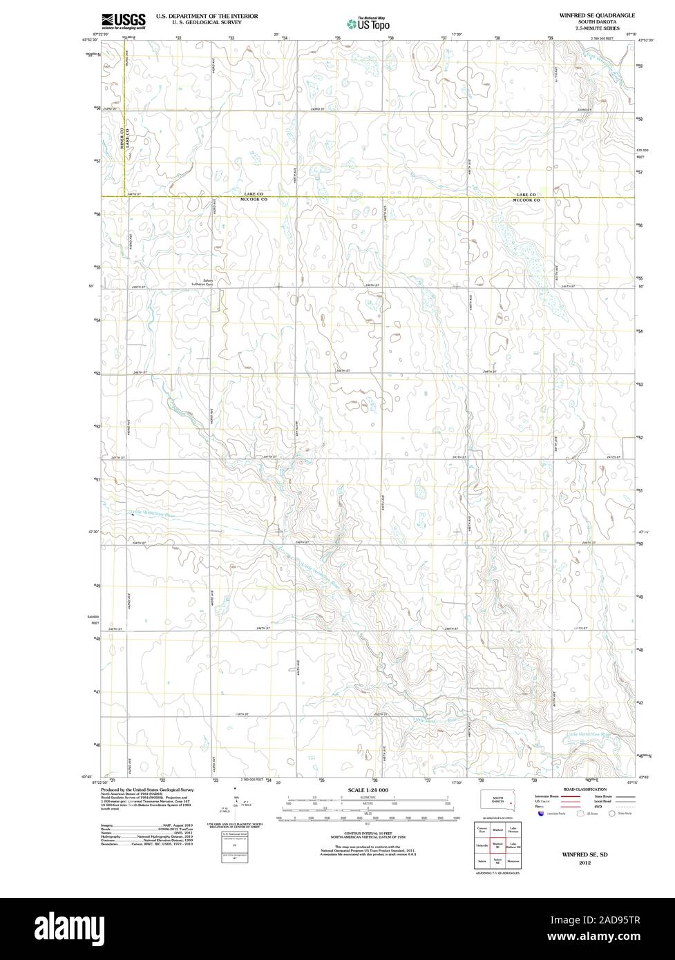 Map of winfred hi-res stock photography and images - Alamy