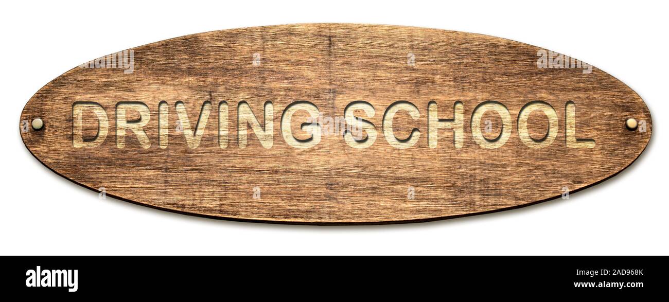 Street Sign DRIVING SCHOOL Stock Photo - Alamy
