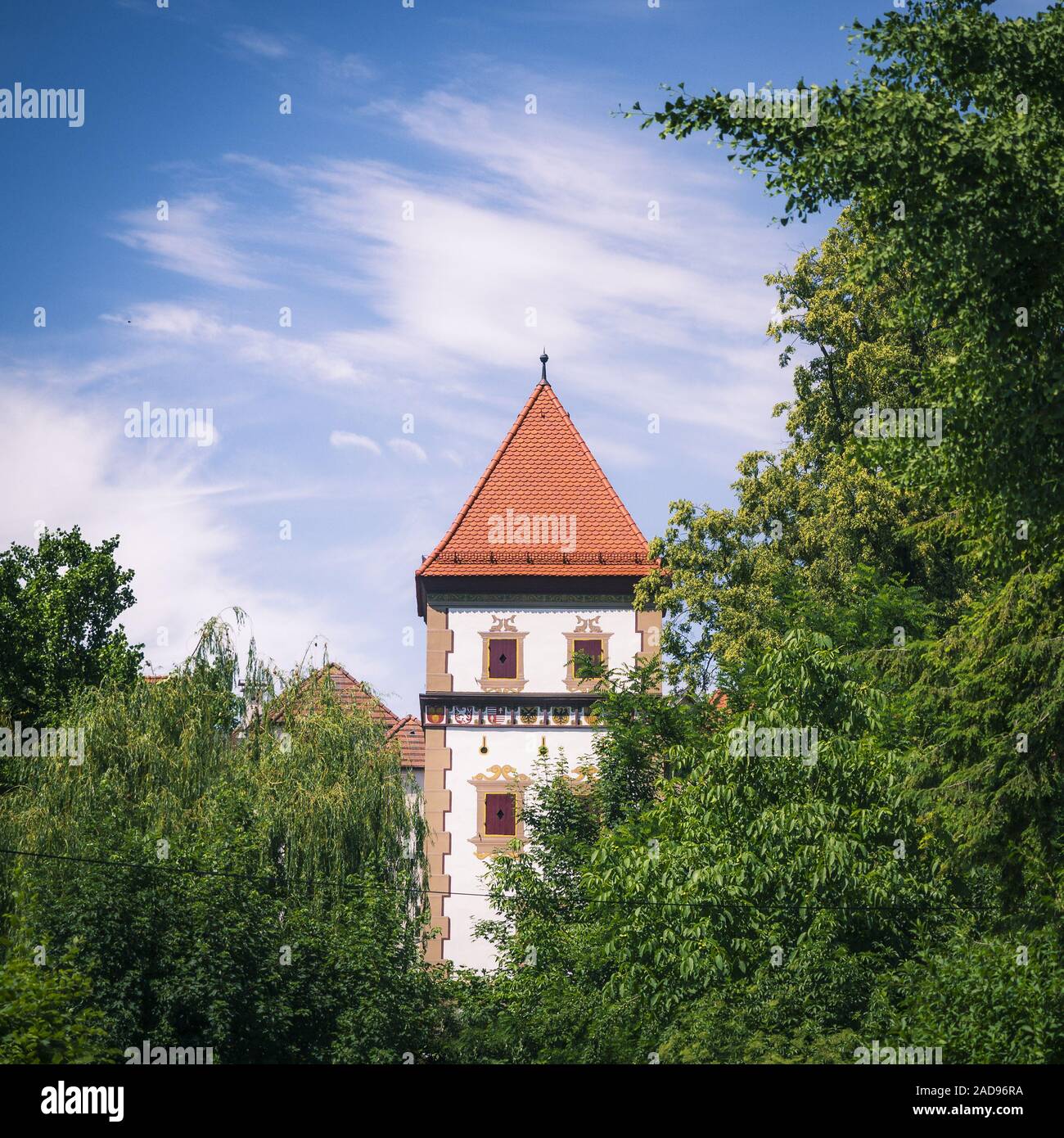 Water tower of the city of wels in austria Stock Photo - Alamy