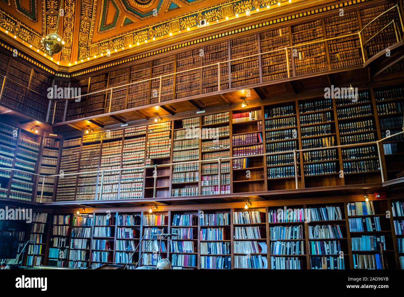The huge collection of books in public library of Providence, Rhode Island Stock Photo - Alamy