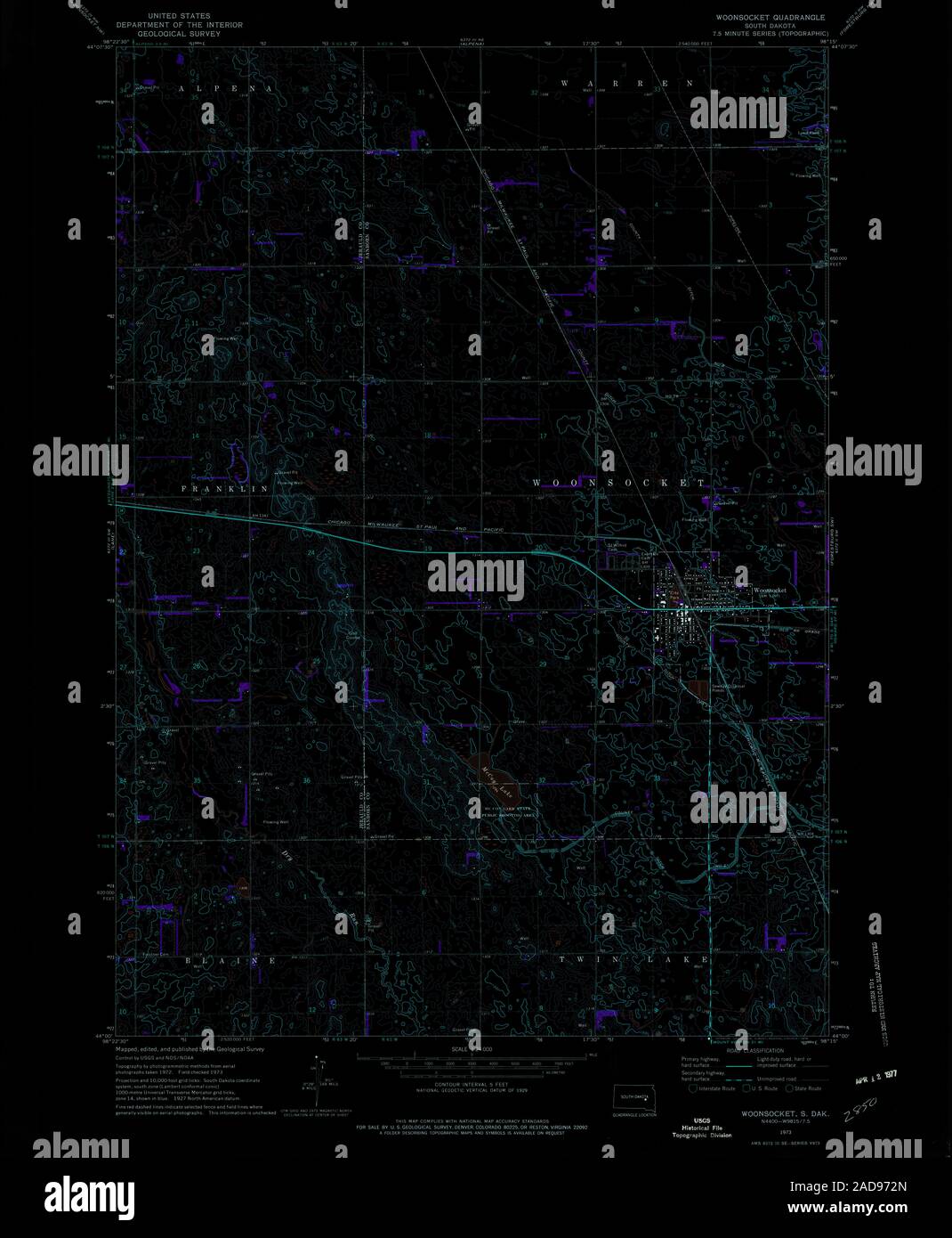 Map of woonsocket hi-res stock photography and images - Alamy