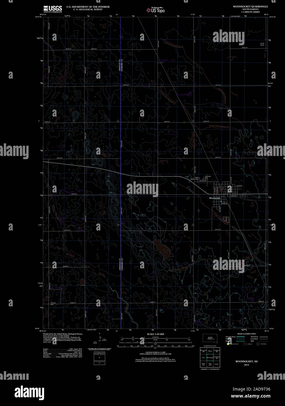 Map of woonsocket hi-res stock photography and images - Alamy