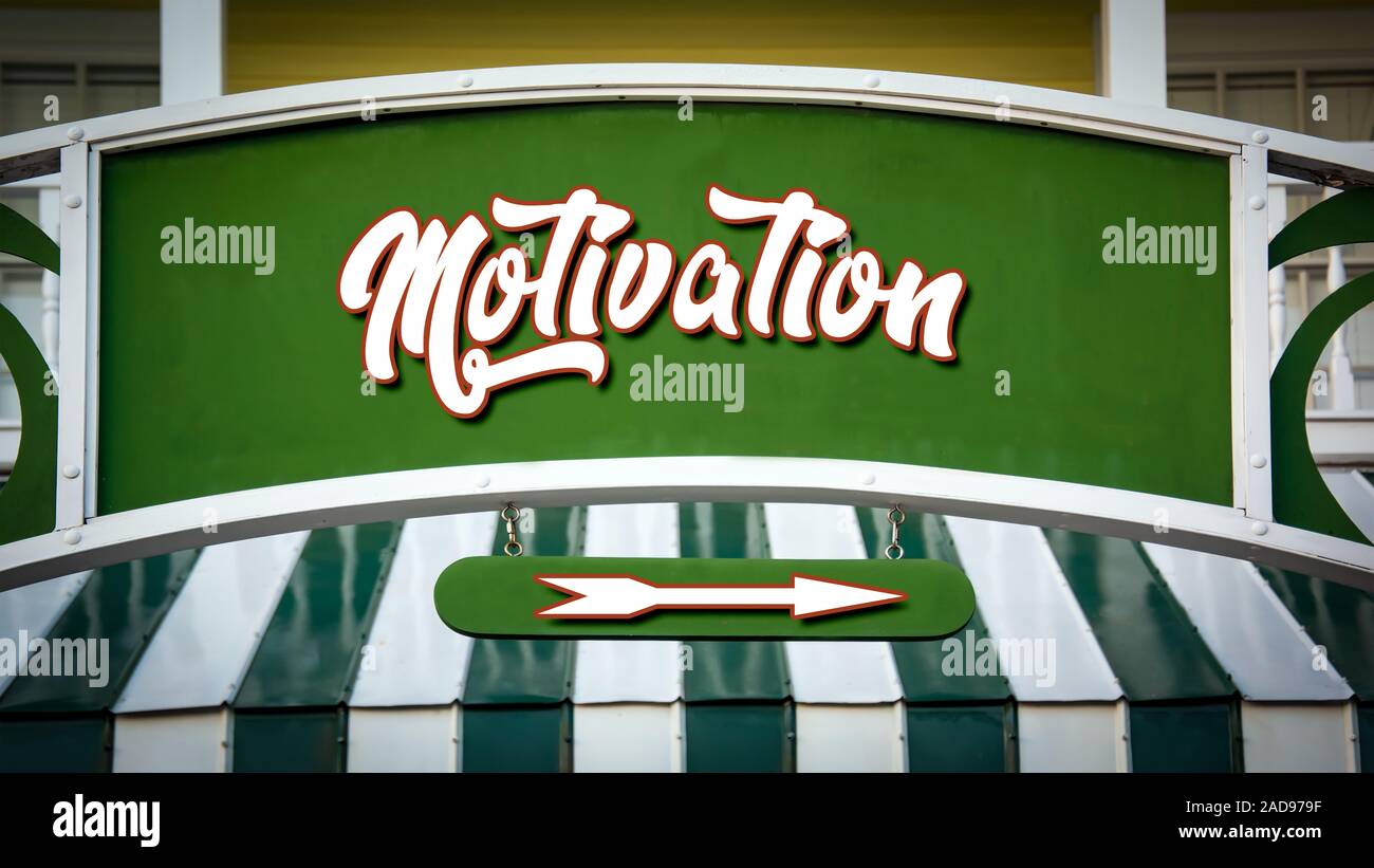 Street Sign to Motivation Stock Photo - Alamy